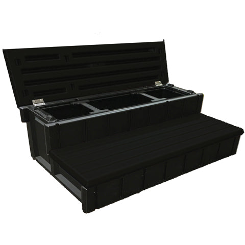 2 Tiered Storage Step - Black – Hot Tub Supply